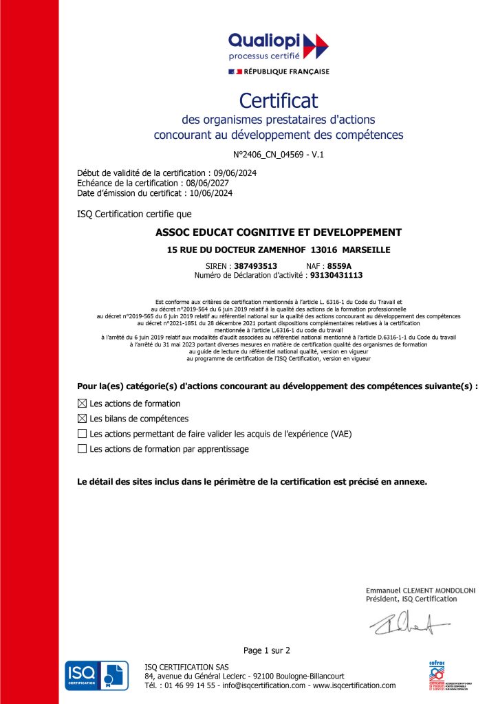 Notre démarche qualité – AECD